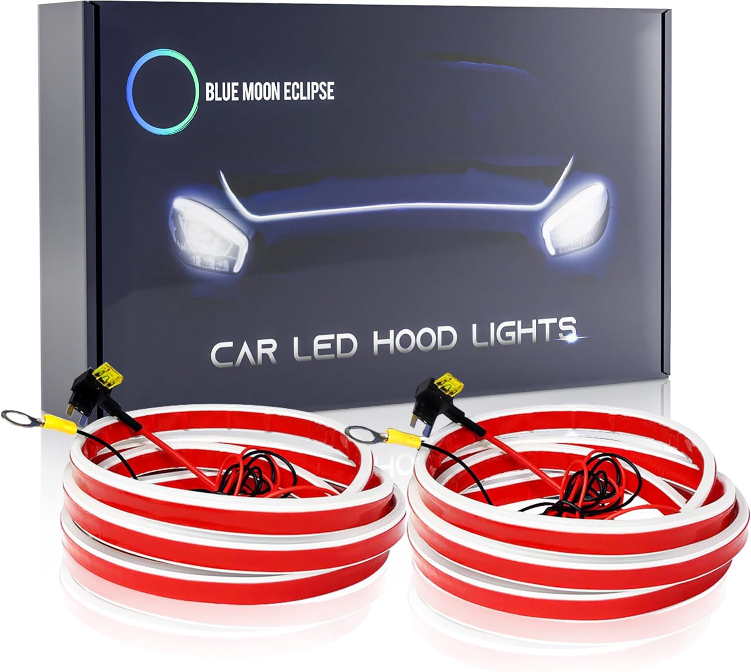 Blue Moon Eclipse 2-Pack 71-Inch LED Car Hood Light Strips – Flexible ...