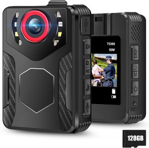 1080P FHD Body Camera with Audio & Video Recording – 128GB Wearable ...